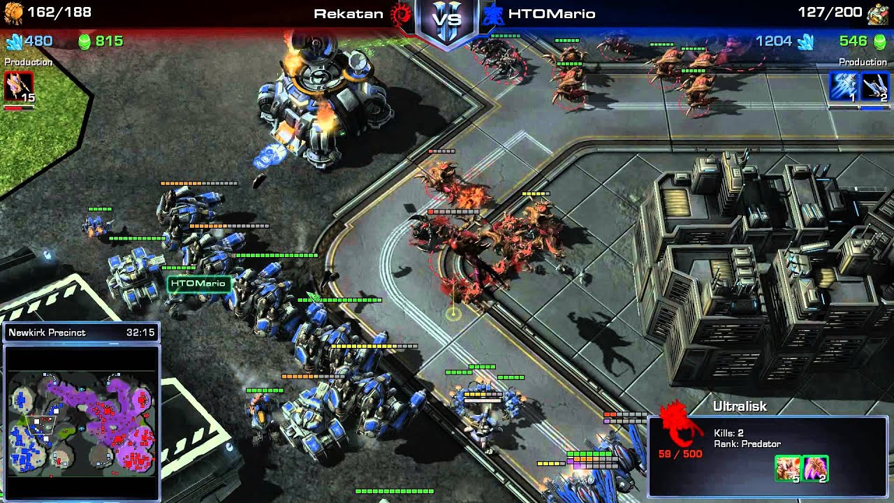 Starcraft 2 - Masters - Rekatan vs HTOMario - YouTube