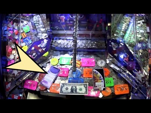 Machine POUSSEUR DE PIÈCES 🎢 CASCADE FORAINE 🎢 COIN PUSHER - YouTube