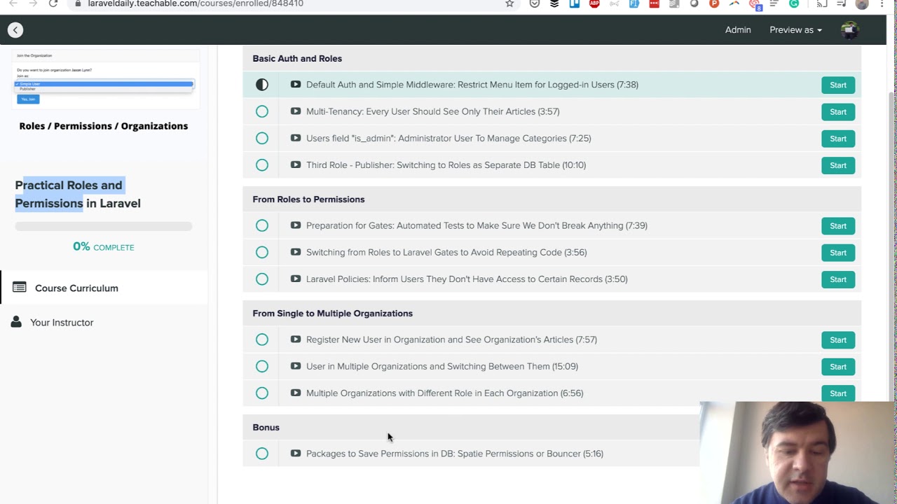 My New Course! Practical Roles/Permissions in Laravel - YouTube