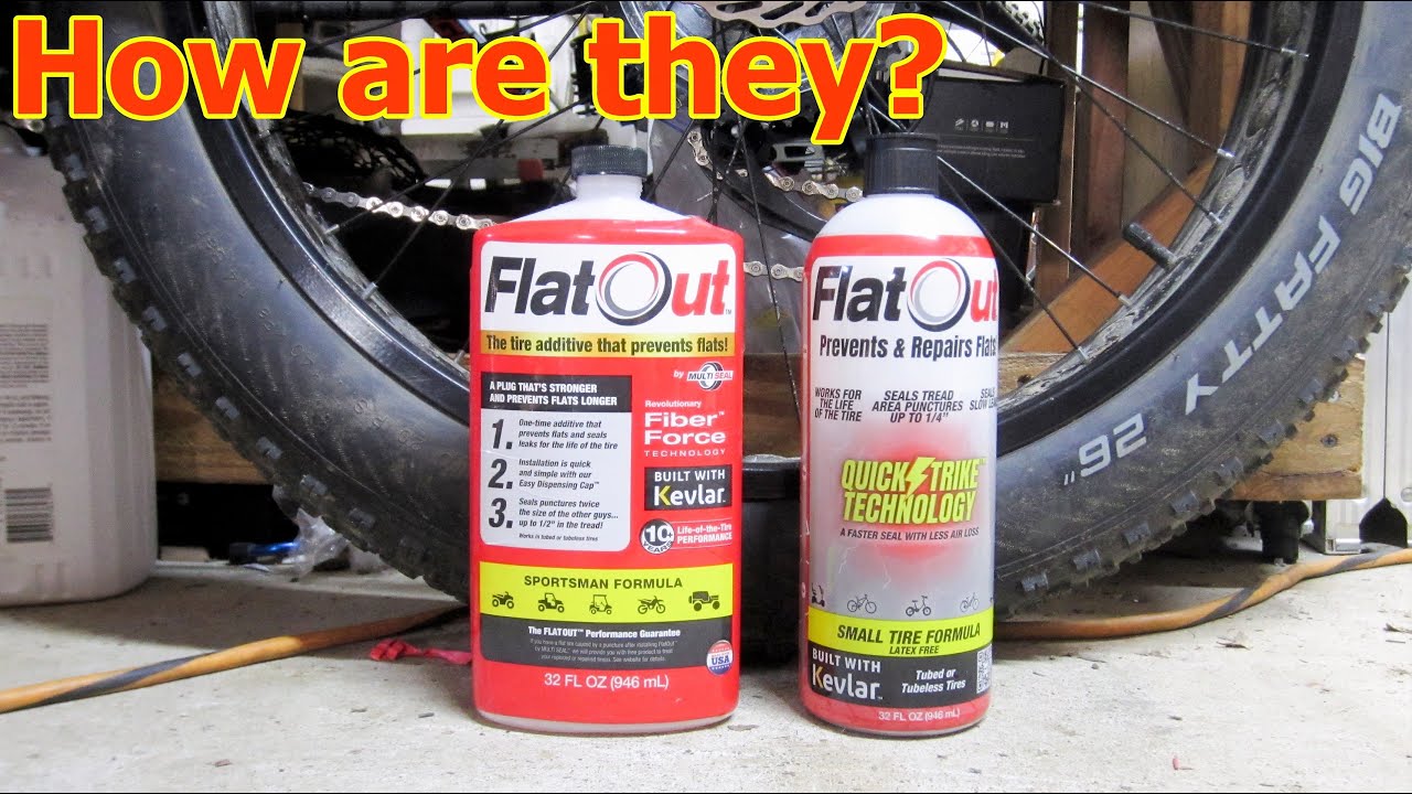 Flatout QUICKSTRIKE VS Flatout bike tire sealant. - YouTube
