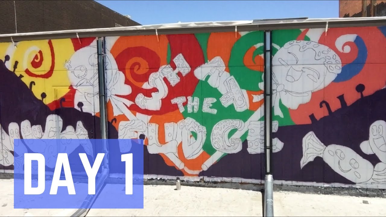 Candy Mural Day 1 - YouTube