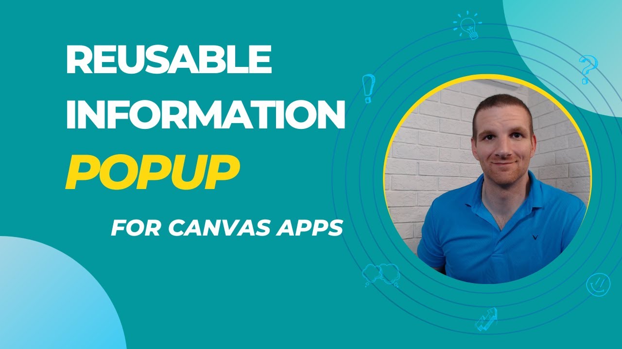 Power Apps - Reusable Information Popup - YouTube