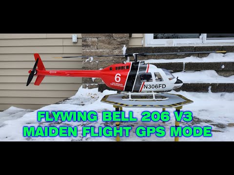 Flywing Bell 206 V3 maiden flight (hoover only) - YouTube