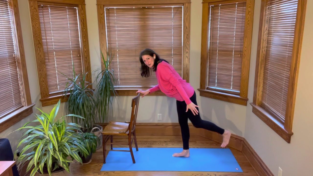 Chair Yoga Balance Poses - YouTube