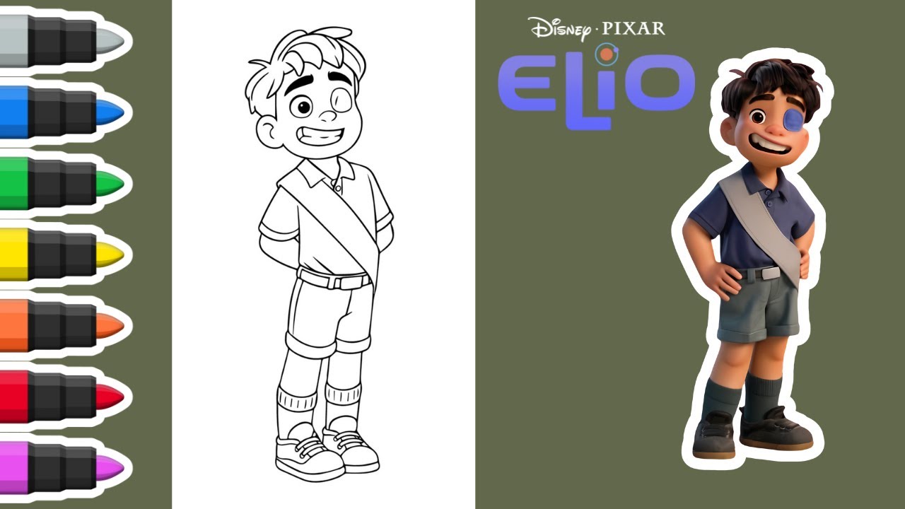 Dive into the World of Colors with Elio | A Coloring Extravaganza ...