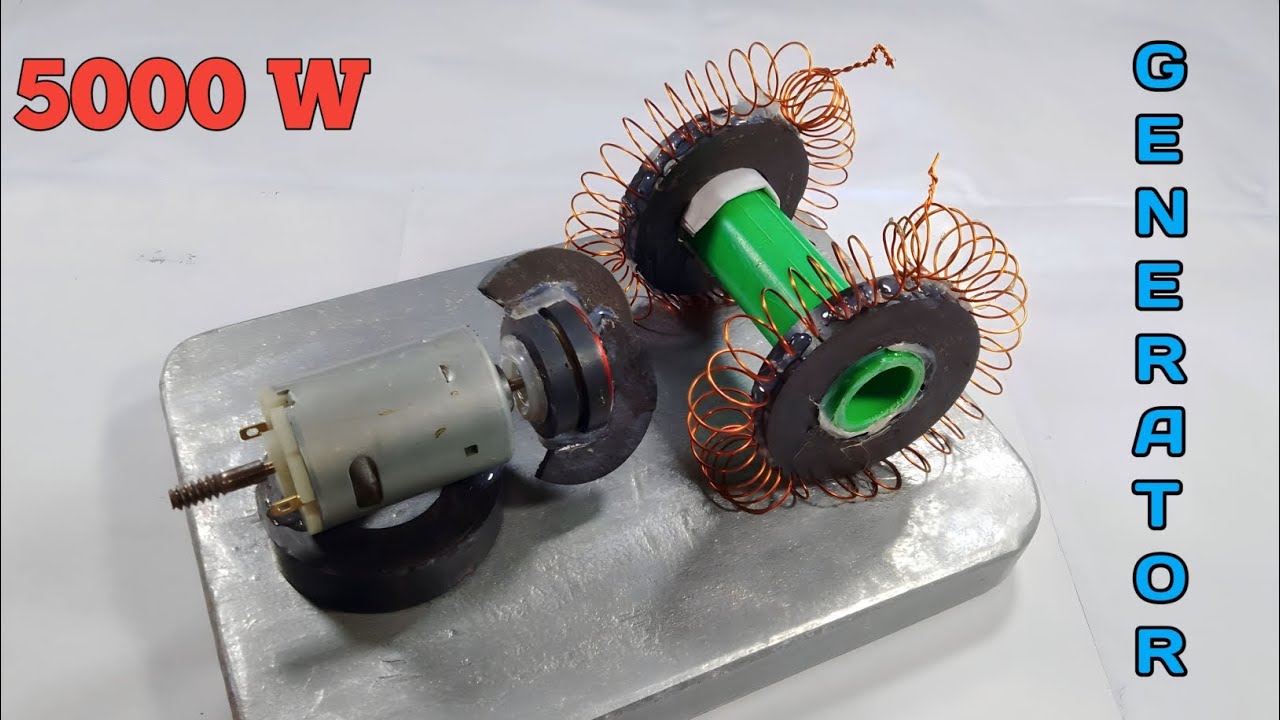 Free energy Generator 220v use copper wire and magnet I Homemade 5000 W ...
