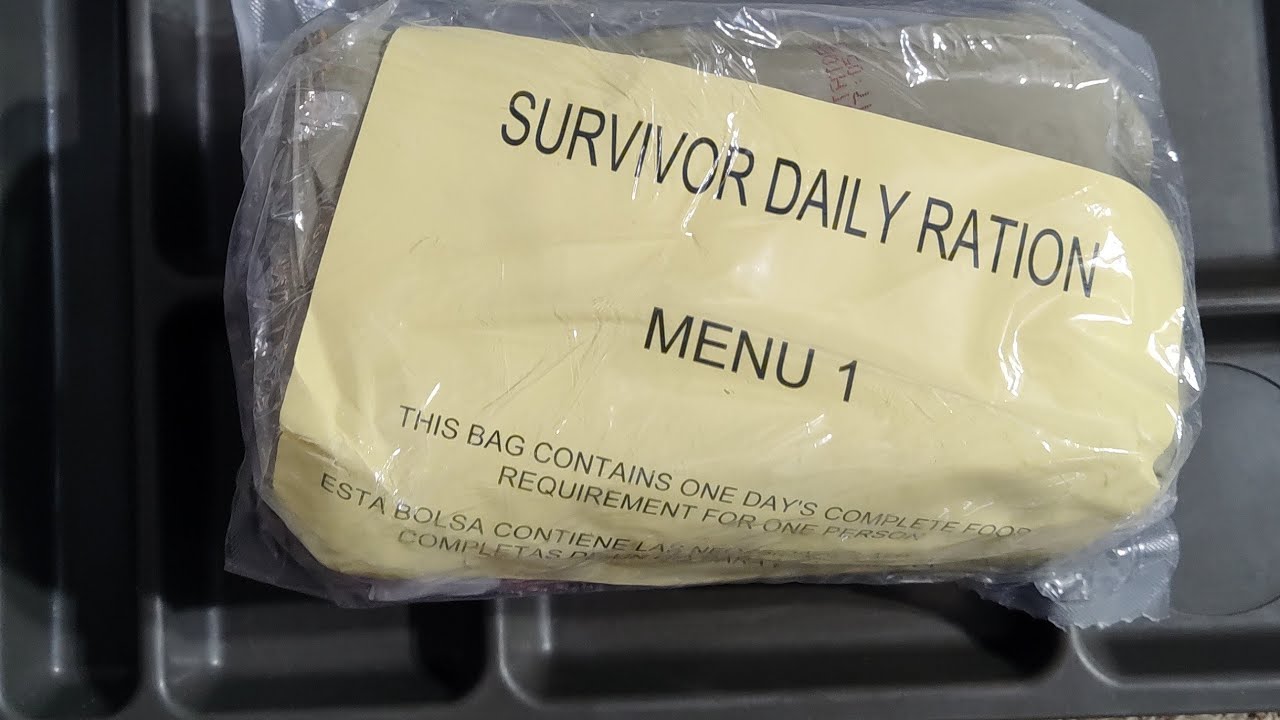 Live Ration Review -- 2023 Civilian Survivor Daily Ration Menu 1 - YouTube