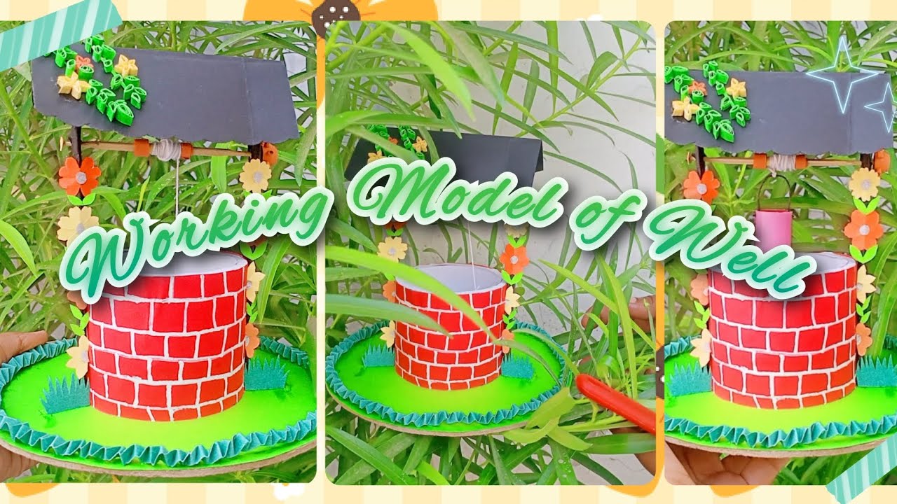 Miniature working wheel and axle model of well School Science Projects ...