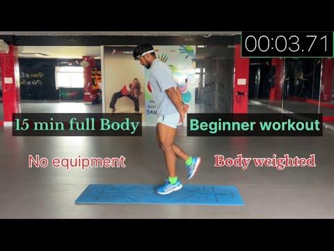 15 Min full body beginner workout l No equipment l Fat burn - YouTube