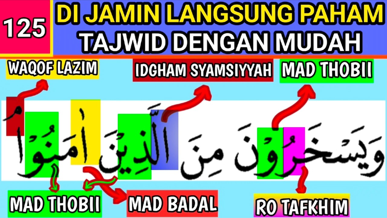 BELAJAR TAJWID LENGKAP BESERTA CONTOHNYA - PENJELASAN HUKUM TAJWID DAN ...