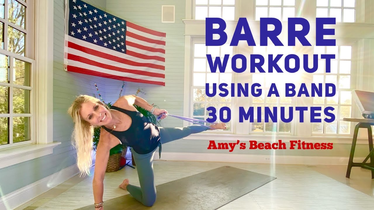 🇺🇸 Pure Barre Workout using a band - 30 Minutes - YouTube