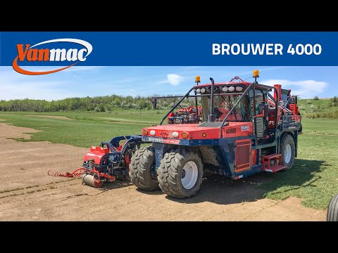 Brouwer 4000 Auto Stacker sod harvester - YouTube