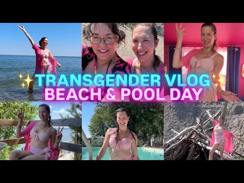 ✨TRANSGENDER🏳️‍⚧️VLOG✨BEACH & POOL DAY 💗 🌙 SISTER
