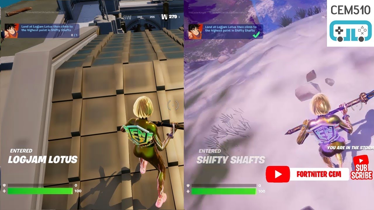 Land at Logjam Lotus then Climb to the Highest Point in Shifty Shafts ...