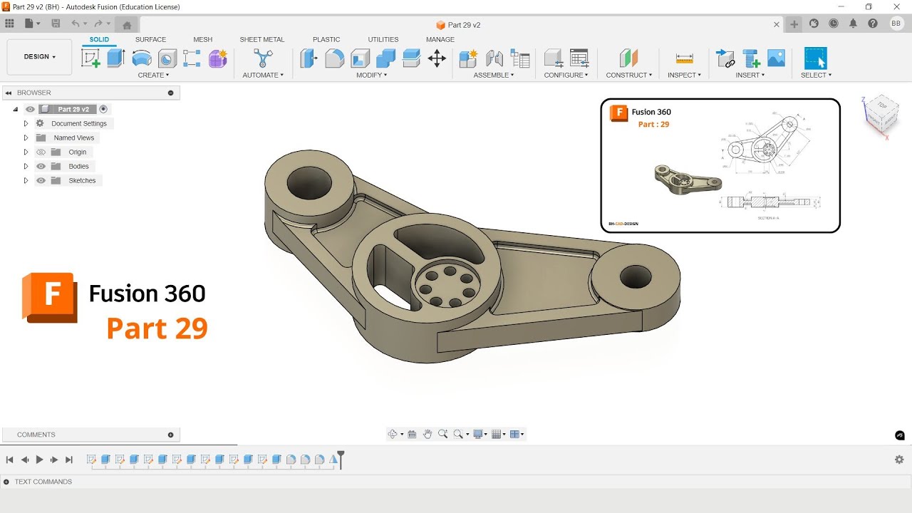 Fusion 360 tutorial 3D Modeling: Part 29 - YouTube