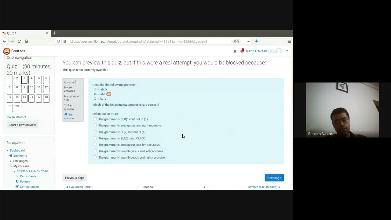 Cs3300 Compiler Design Lec 26 Discussions And Doubts Clarification Part 2 Youtube