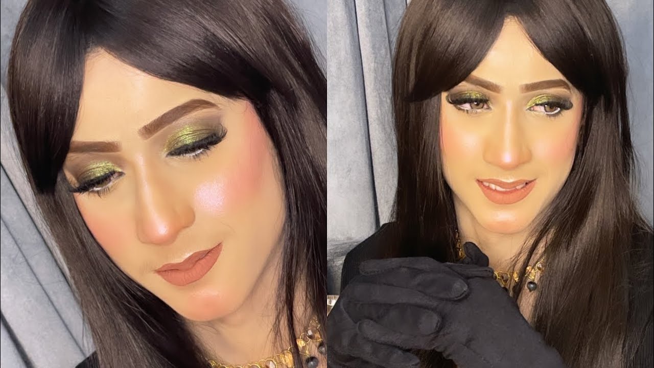 Model Makeup with Green Smokey eyes full makeup tutorial | Blush salon… - YouTube