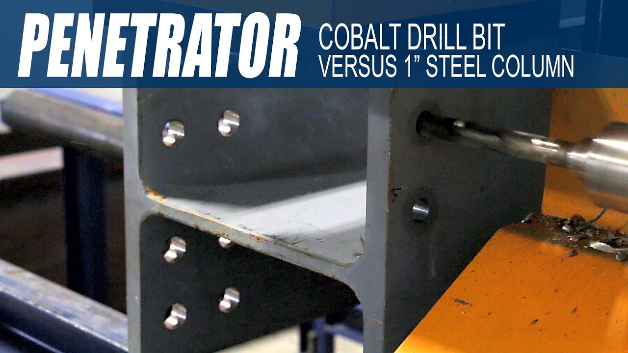 Penetrator Drill Bit -vs- 1" steel column - YouTube