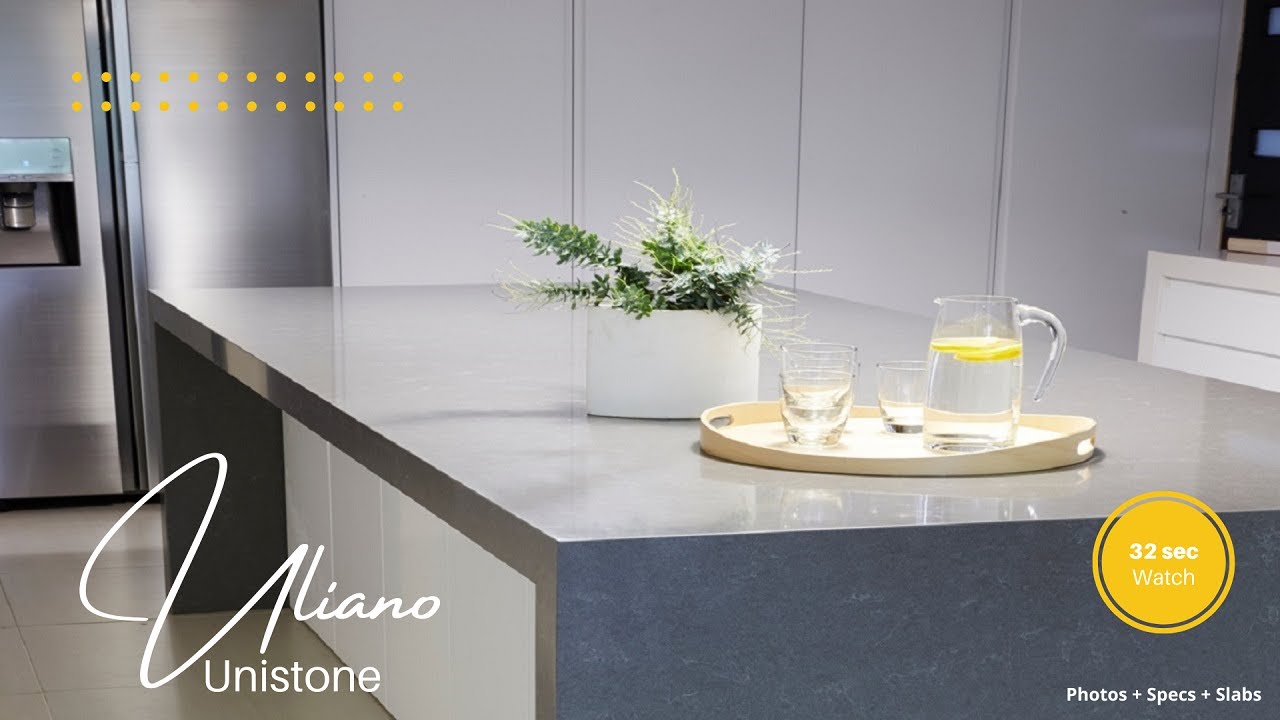 9 Unistone Uliano Quartz Photos For Your New Kitchen Project - YouTube