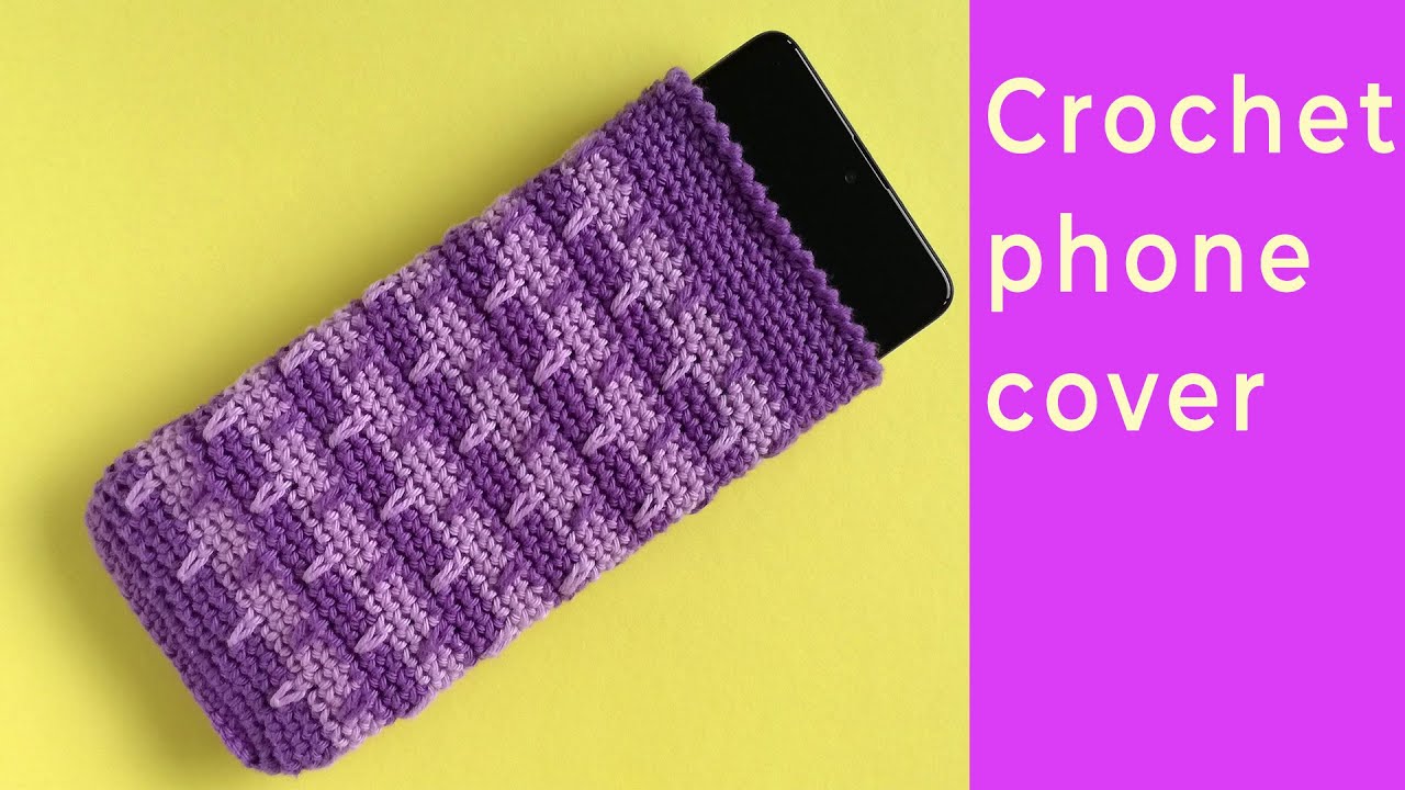 Crochet phone cover. Easy to adjust size - YouTube