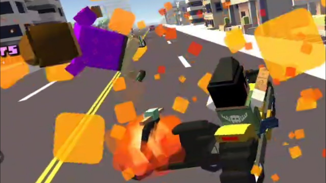 MINECRAFT VERSI BAR BAR😂 Blocky Moto Racing!!! - YouTube