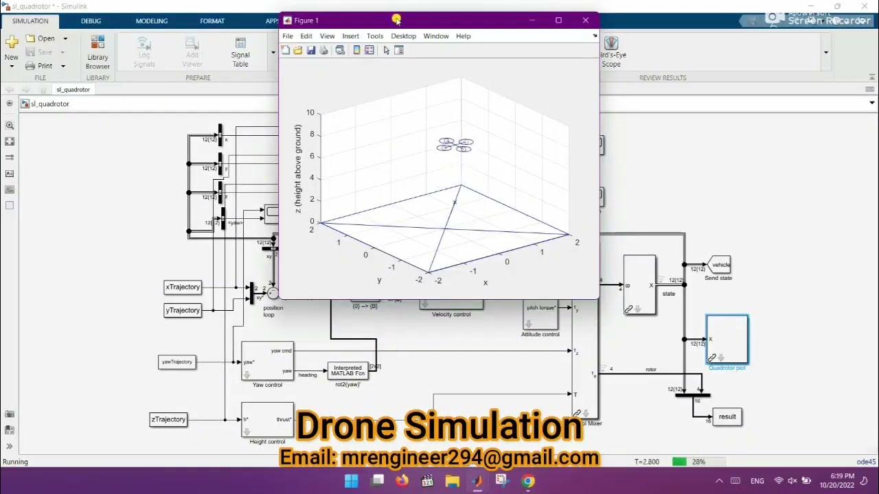 Drone Simulation in MATLAB/Simulink | Quadcopter Animation |Autonomous Drone - YouTube