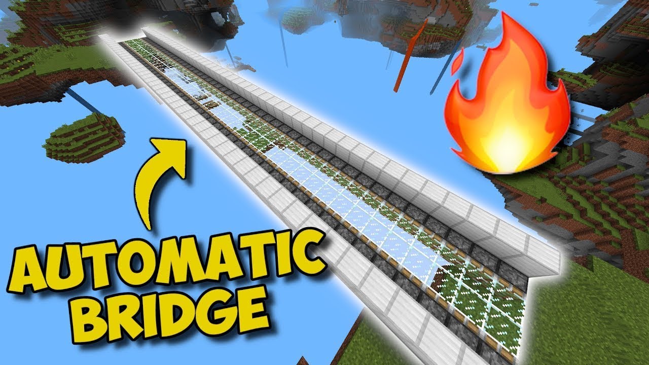 How To Make A Self Building Bridge In Minecraft 1.16! - YouTube