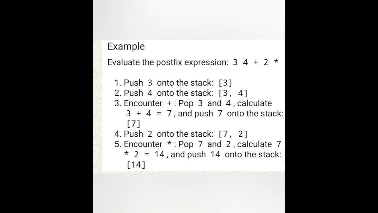 Stack Operation With Postfix Expressions - YouTube