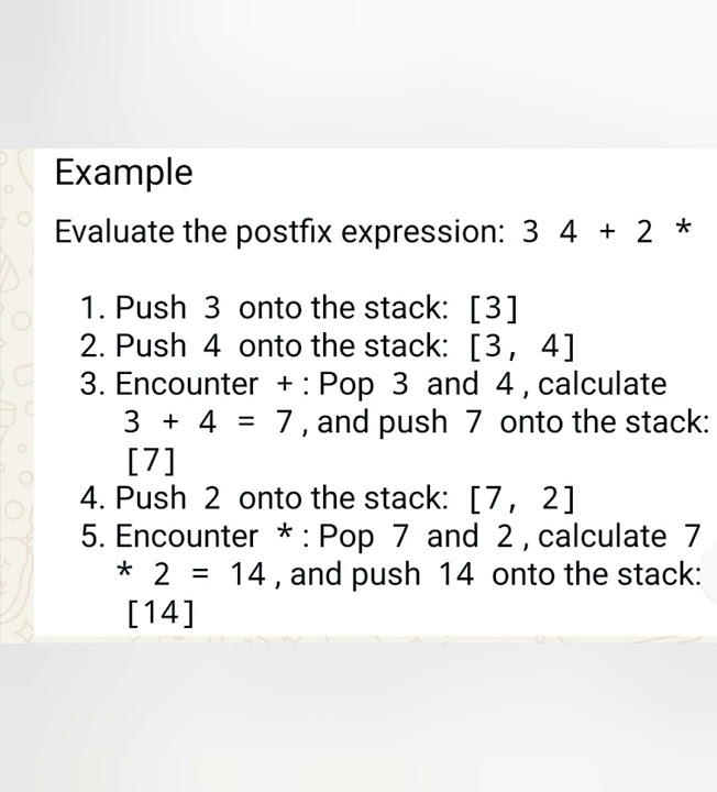Stack Operation With Postfix Expressions - YouTube
