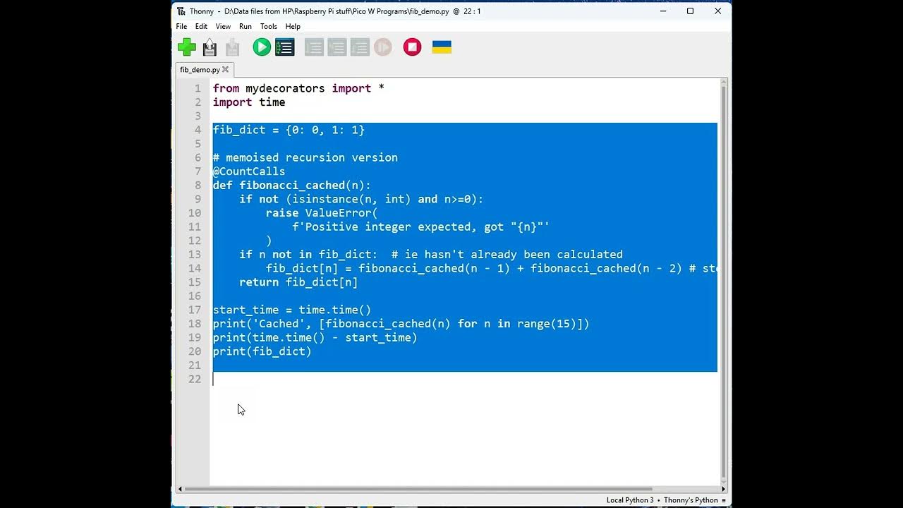 Recursion, Iteration & Memoisation in (micro)python. This is for me but watch it if you want ...