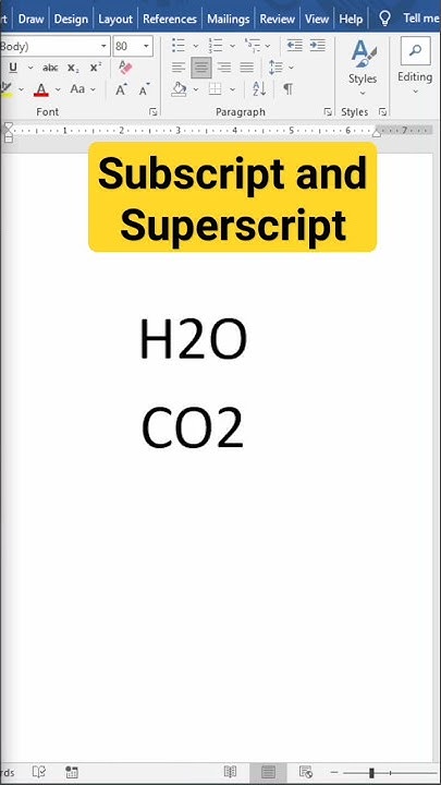 Subscript and Superscript in Word | Shortcut #shorts #msword # ...