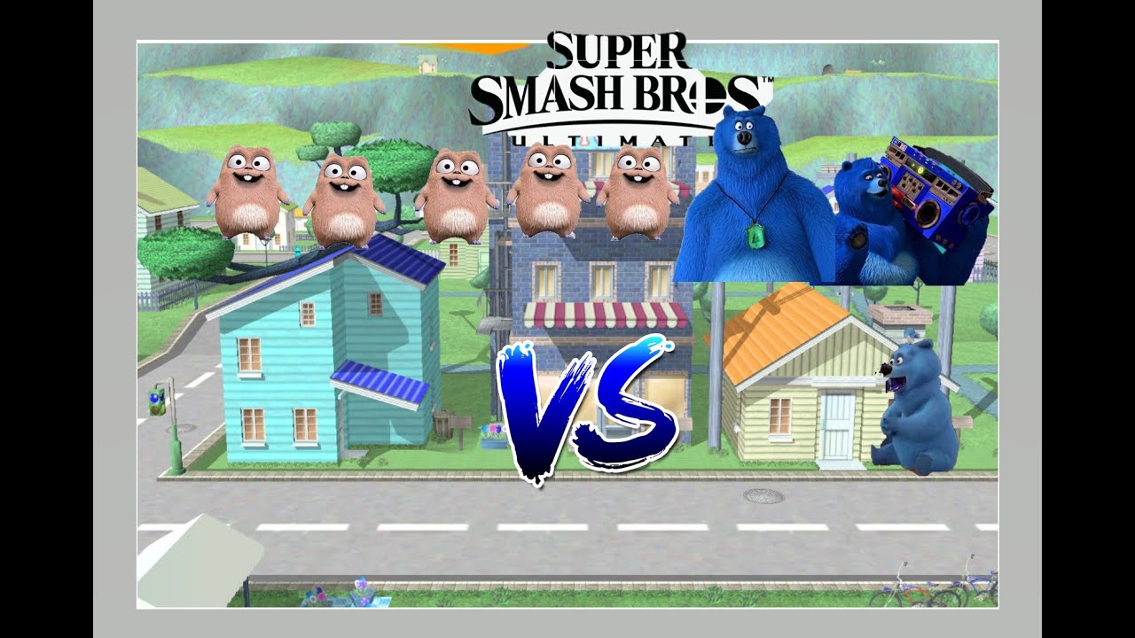 Super Smash Bros Ultimate Grizzly And The Lemmings Battle - YouTube