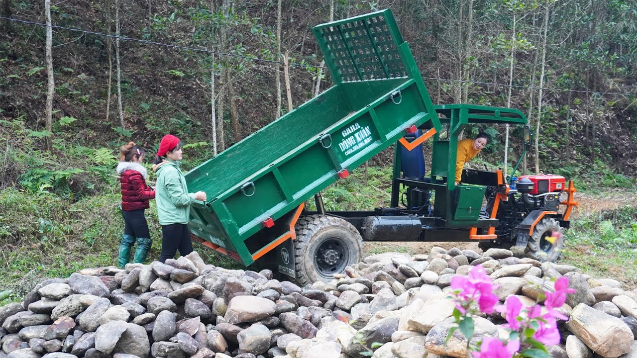 Use New Truck To Transport a lot of Stone to Prepare For New ...