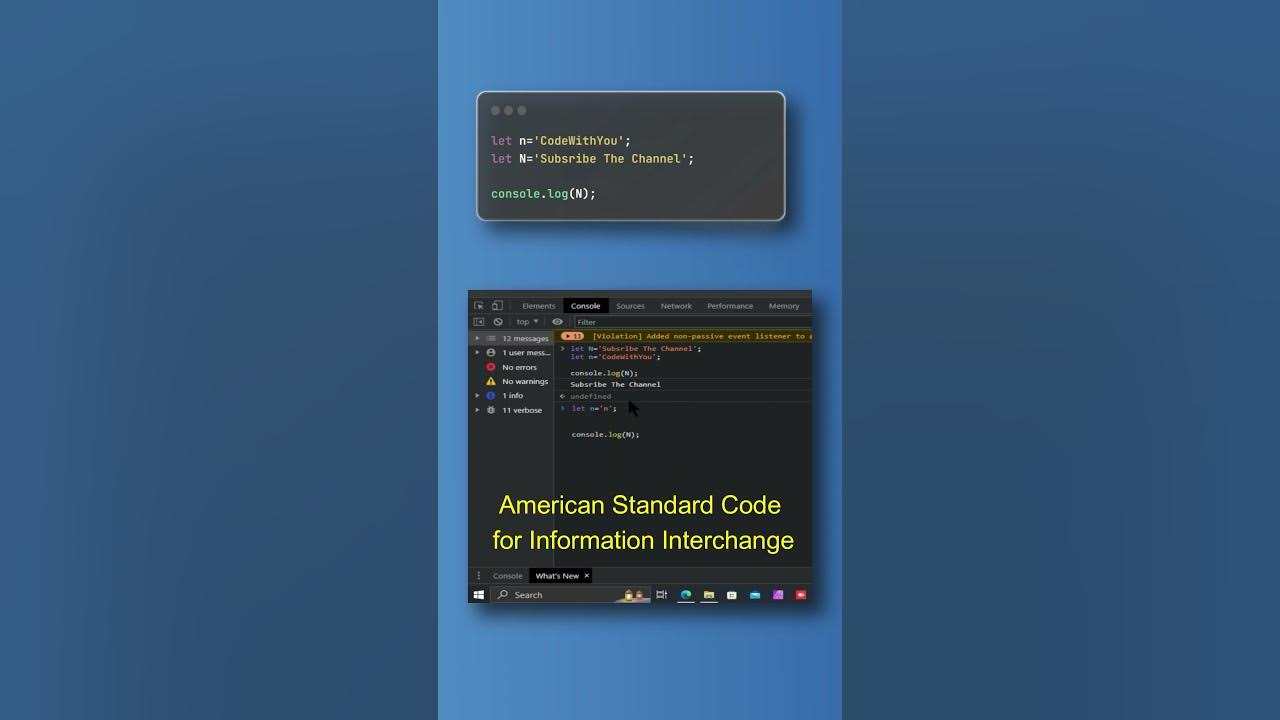 Ascii Javascript Interview Question Part 27 Shorts Javascript Youtube