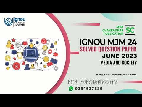 IGNOU MJM 24 previous year Solved Question paper (June 2023) | IGNOU MAJMC | IGNOU Question ...