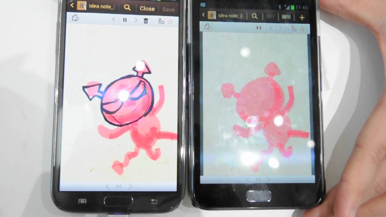 Samsung GALAXY Note II × S Note Record © Mobile01 - YouTube