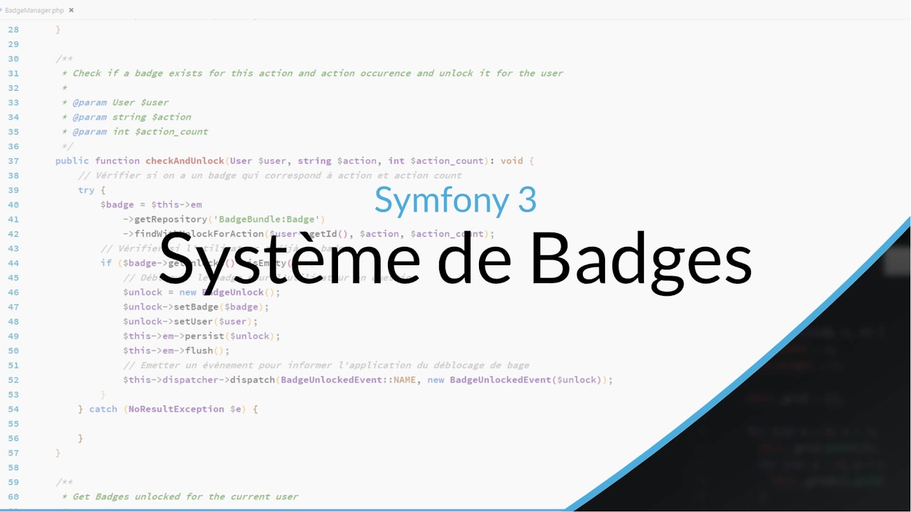 Tutoriel Symfony : Système de badges - YouTube