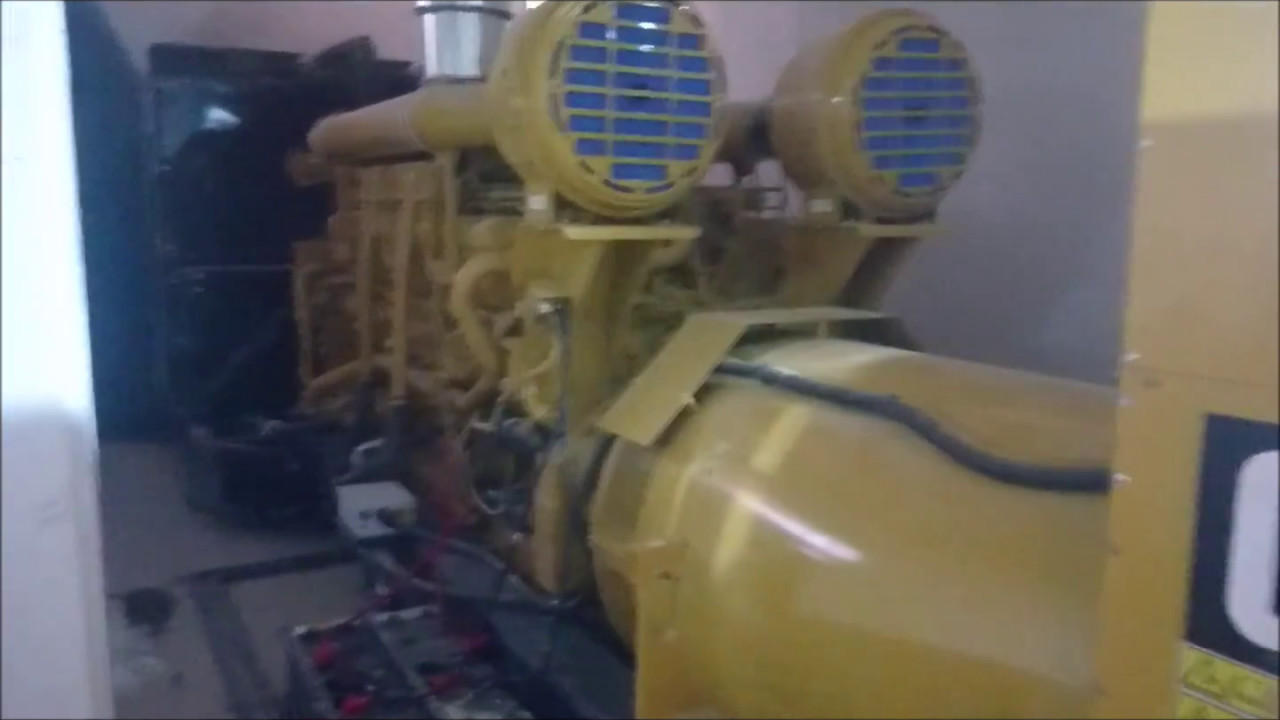 V16 Diesel Generator First Start - YouTube