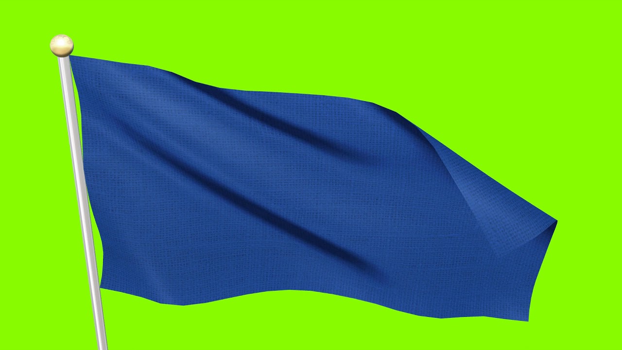 Free Video Footages - Blue Flag Waving , Blue Flag animation Motion ...