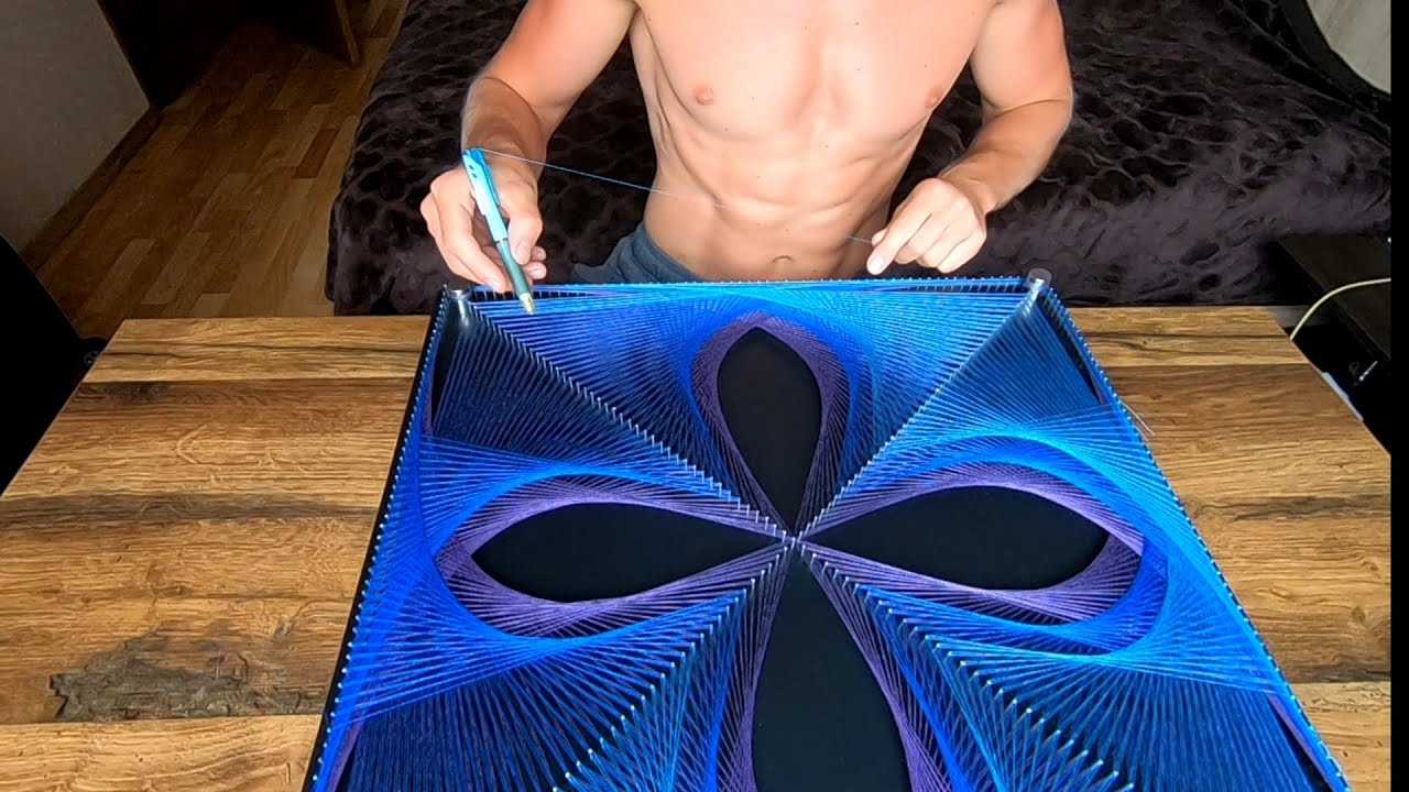 String Art Tutorial Coffee Table - YouTube