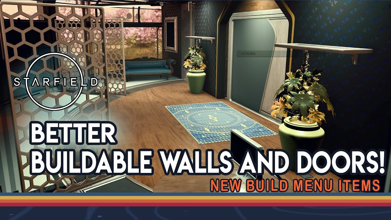 Starfield Better Buildable Walls and Doors for outposts and ships - YouTube