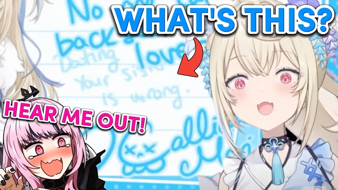 Fuwawa found out what Calli wrote for her Valentines card!!! [Hololive ...