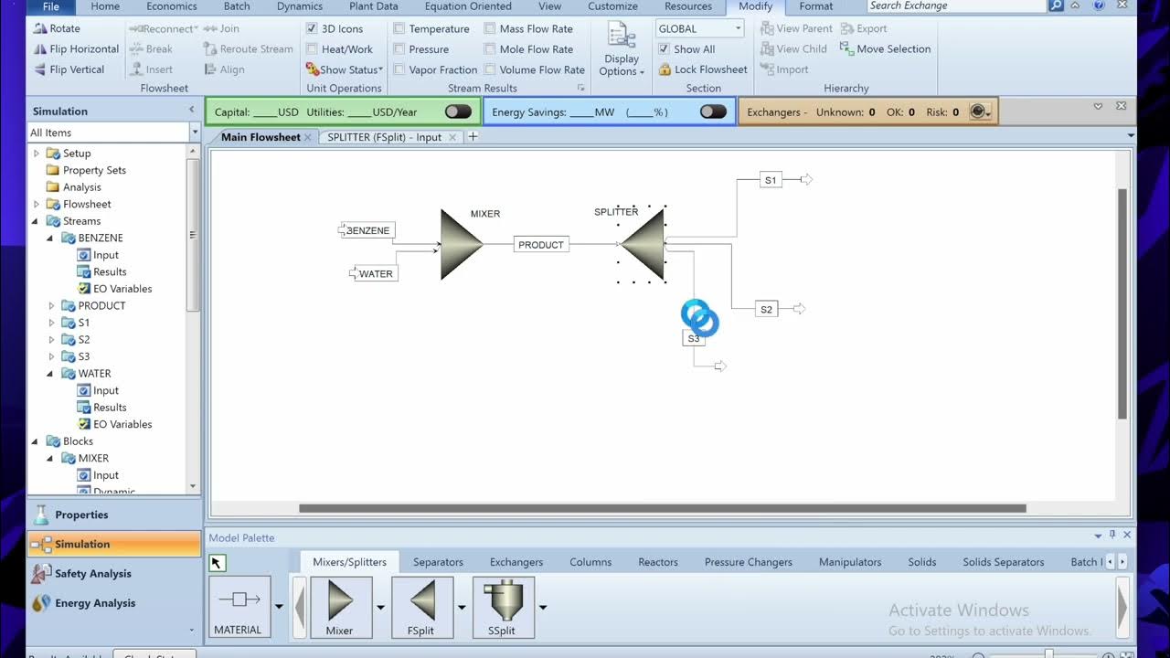 Aspen plus basic - splitter - YouTube