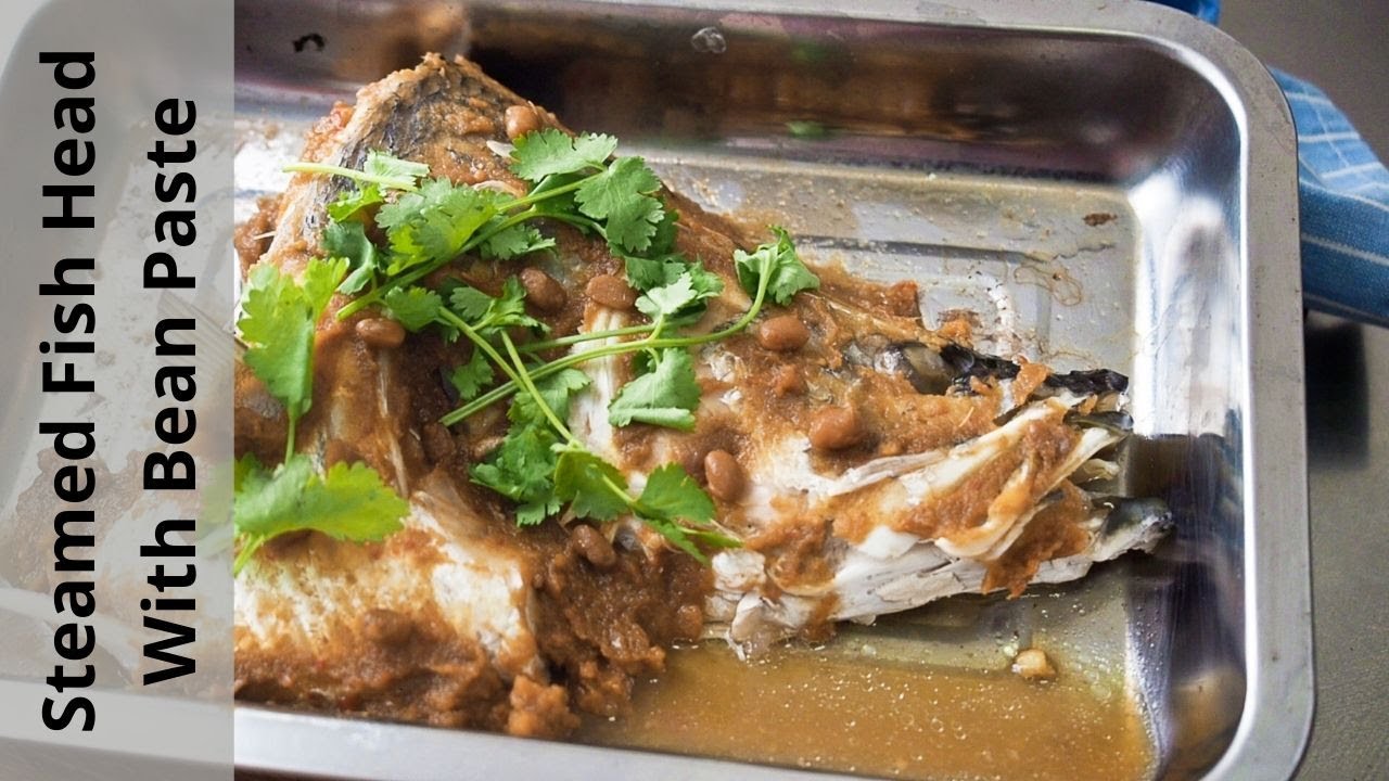Fish Head With Bean Paste Recipe - YouTube
