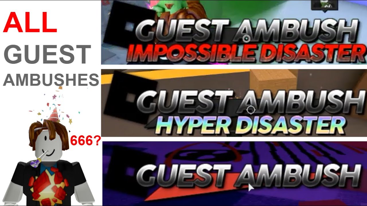 All Variants of GUEST AMBUSH (Survive The Disasters 2) - YouTube