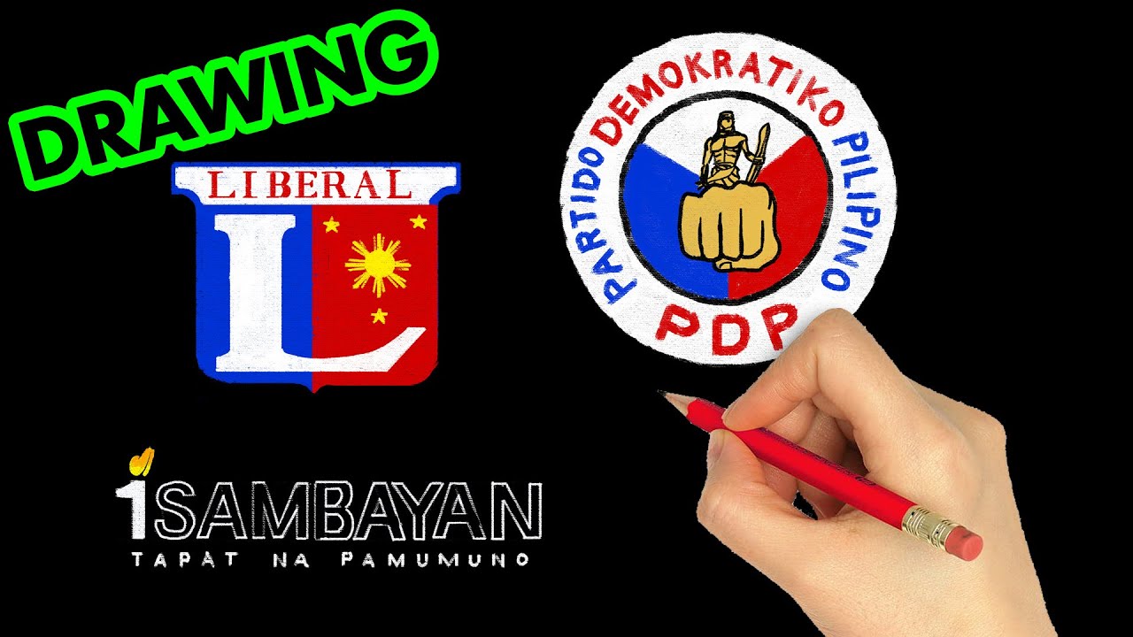 how to draw Liberal Party 1Sambayan PDP Laban | Art Therapy - YouTube