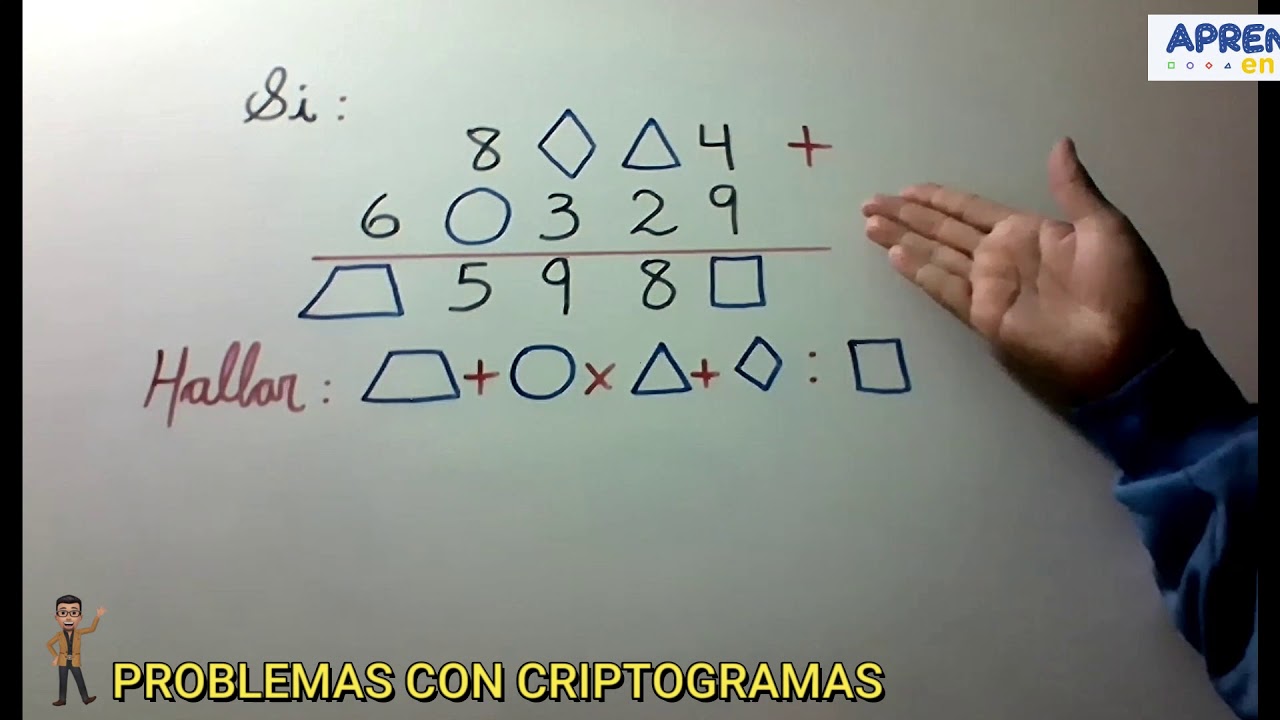 PROBLEMAS CON CRIPTOGRAMAS - YouTube