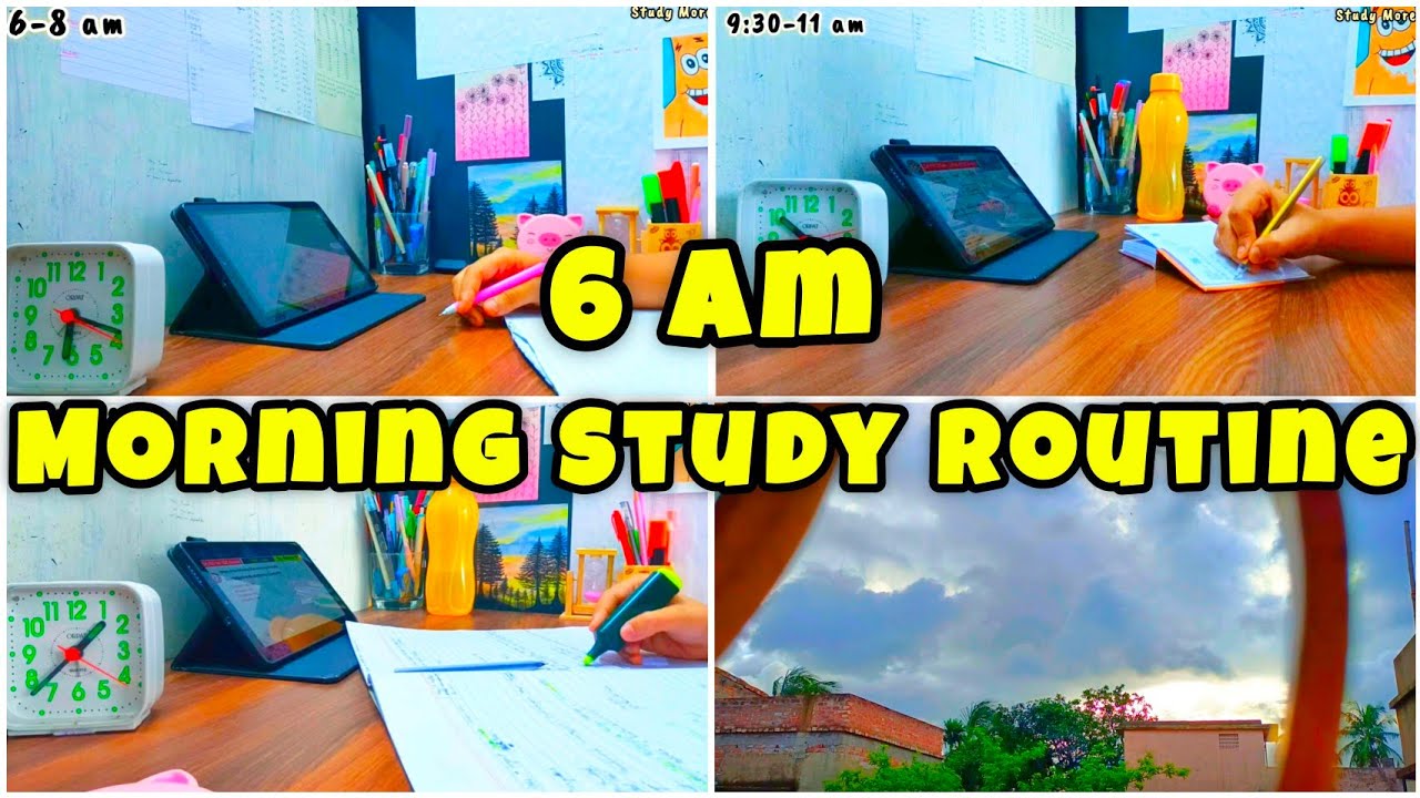 6 AM STUDY ROUTINE 📚| A Busy Day In My Life🌷| Study Vlog 📖| Study More ...