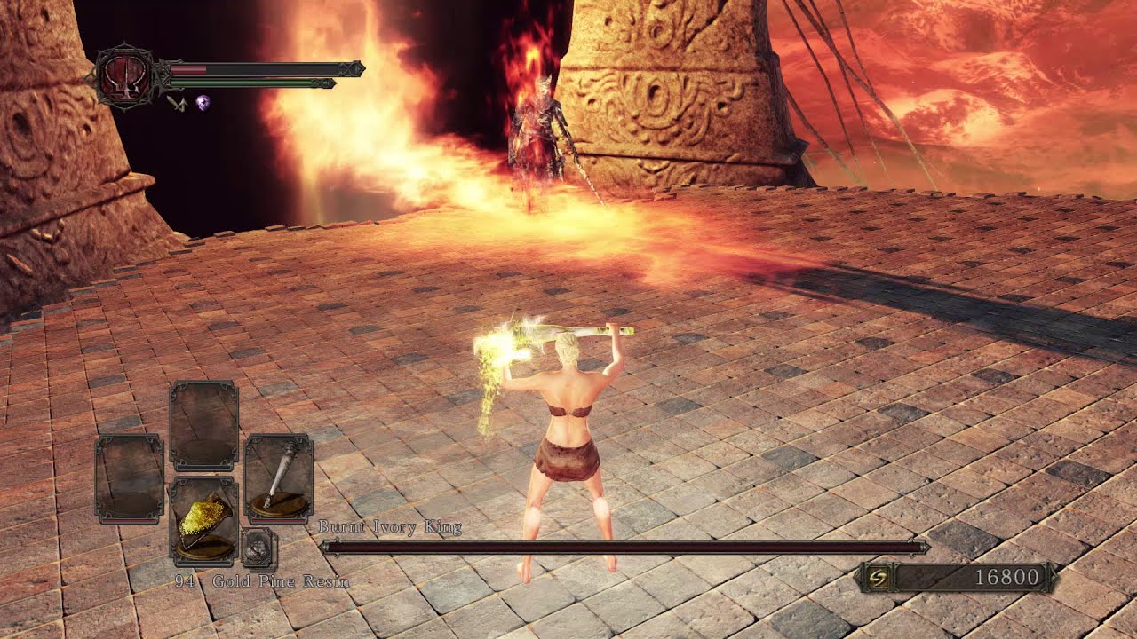 Dark Souls 2 Boss Challenge Ep39 Burnt Ivory King || SL1 Naked No ...