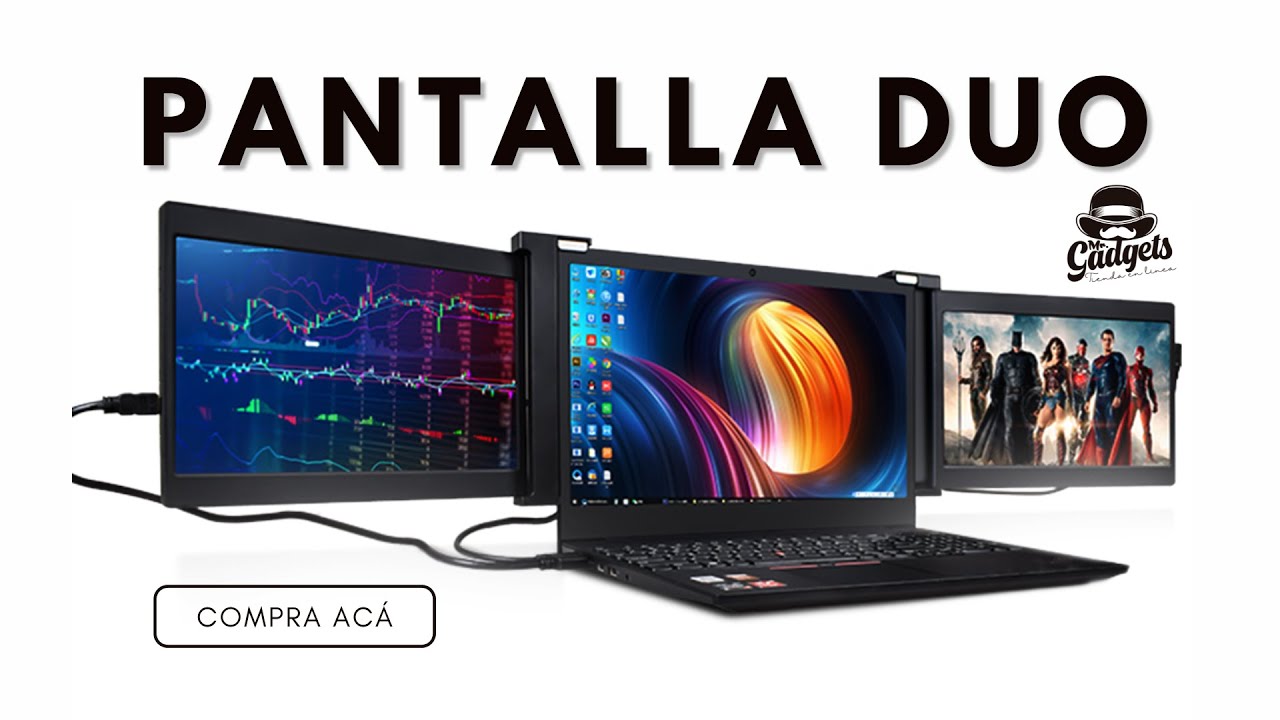 Pantallas doble monitor montura sobre laptop | Mr. Gadgets - YouTube